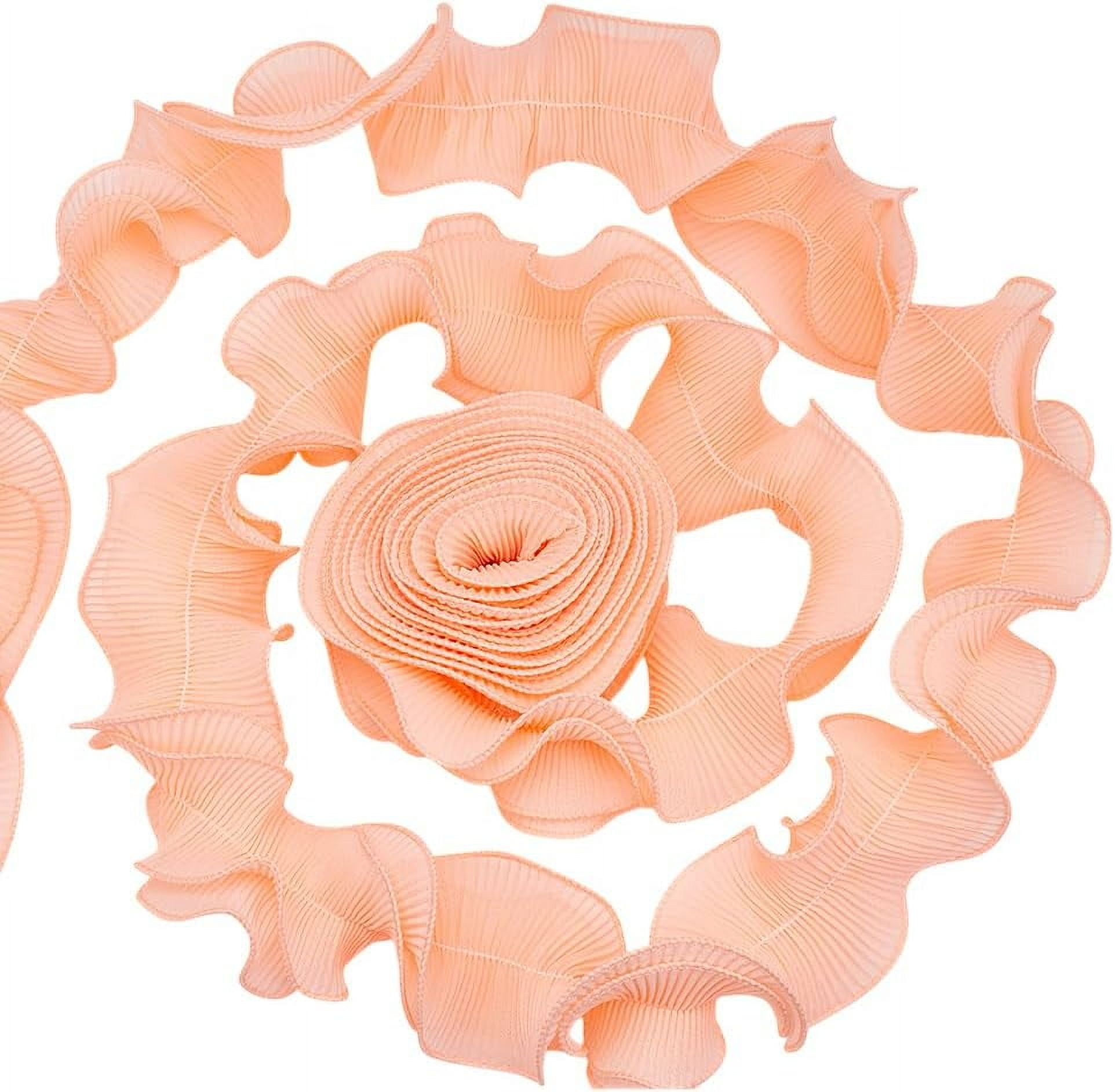 5 Yards 2-Layer Pleated Organza Chiffon Lace Edge Trim 2-5/8 Inch ...