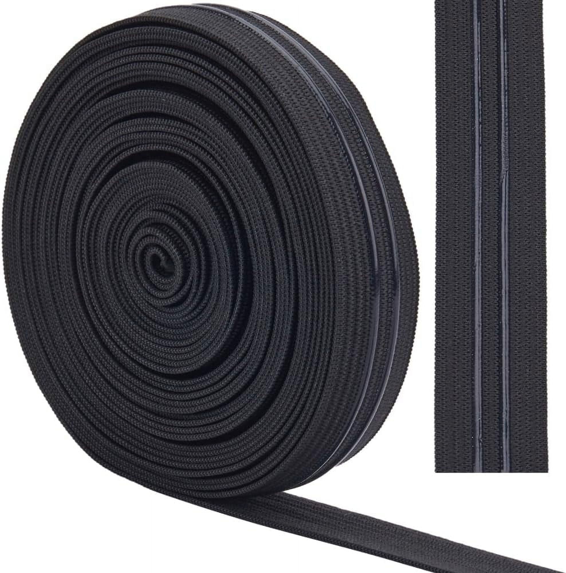 5 Yards 20mm Wide Non-Slip Elastic Ribbon Black Straight Line Silicone ...