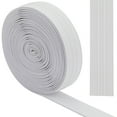 5 Yards 20mm Wide Non-Slip Elastic Ribbon White Straight Line Silicone ...