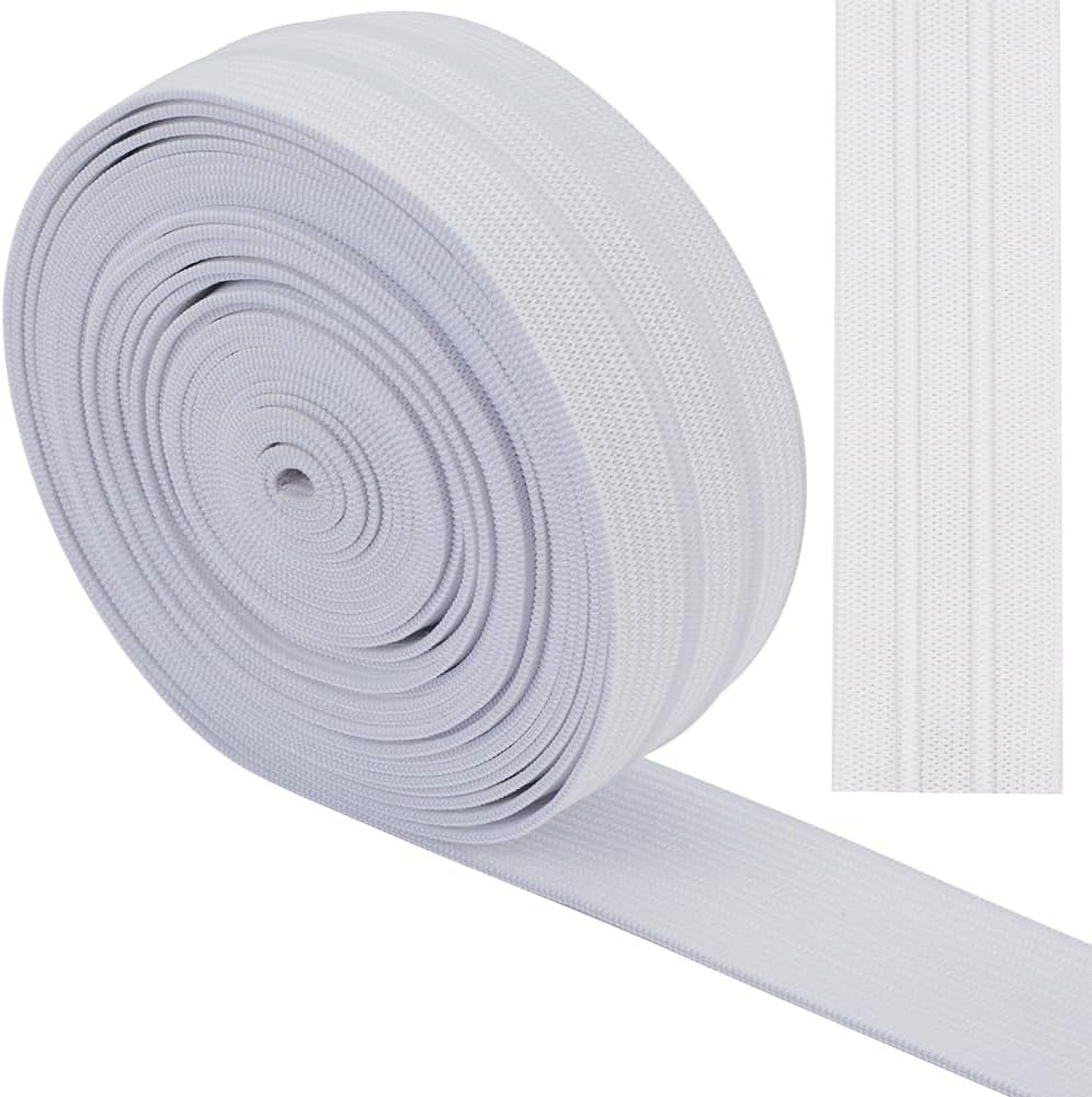5 Yards 25mm Wide Non-Slip Elastic Ribbon White Straight Line Silicone ...