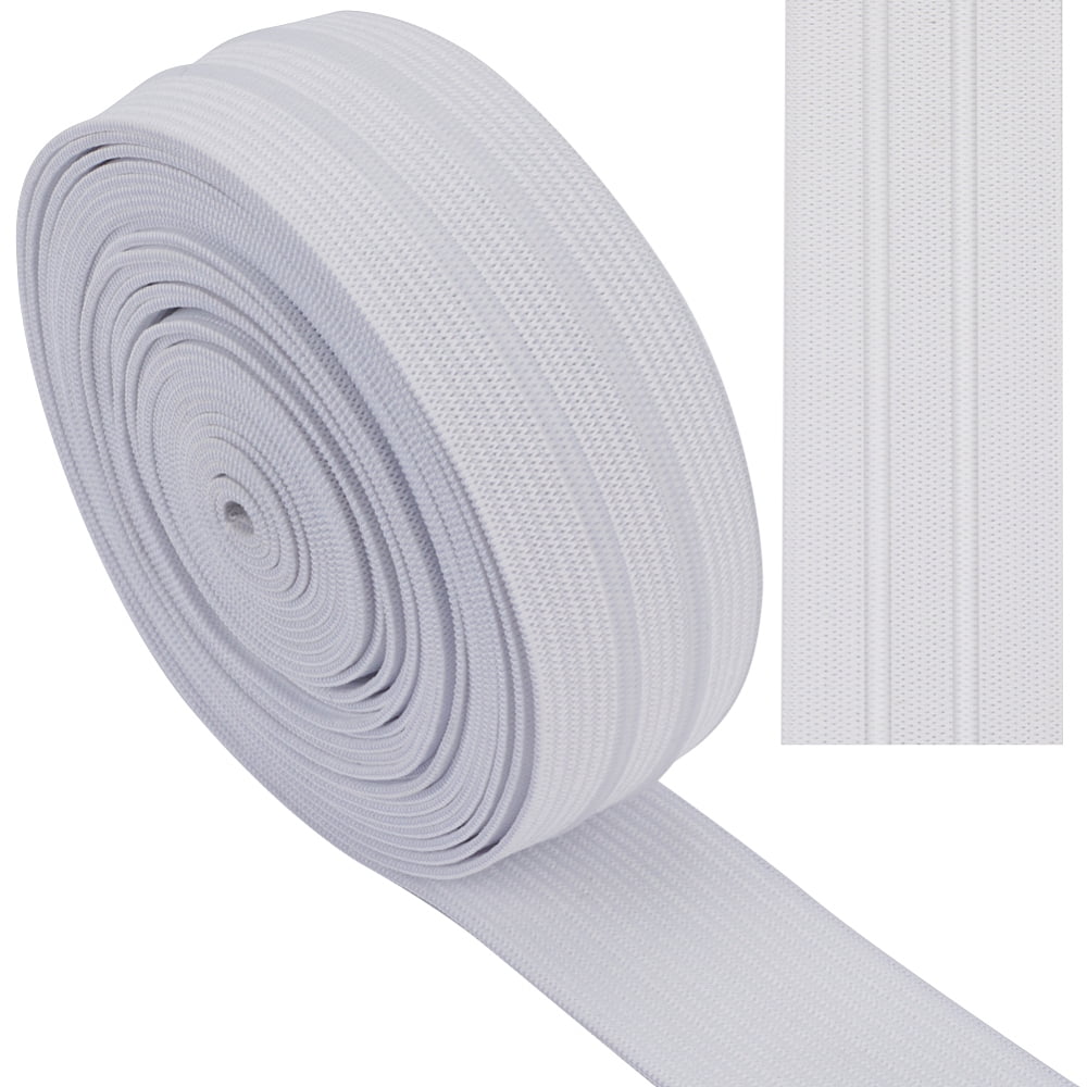 5 Yards 30mm Wide Non-Slip Elastic Ribbon White Straight Line Silicone ...