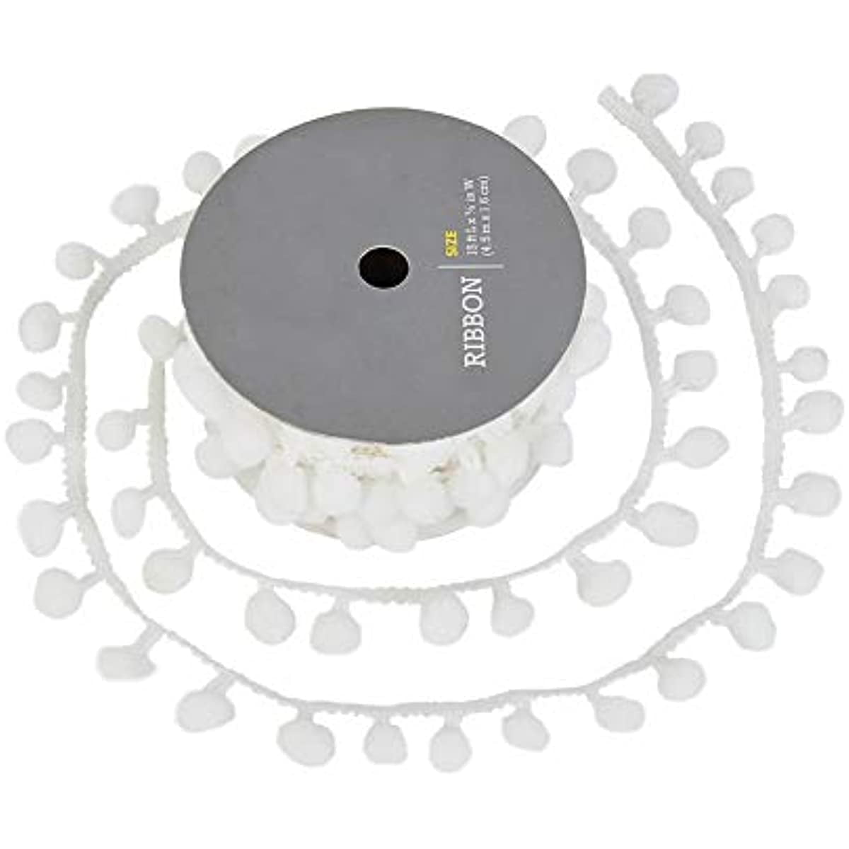 Walmart 5 Yards White Pom Poms Balls Fringe Trim Ribbon for DIY Sewing ...