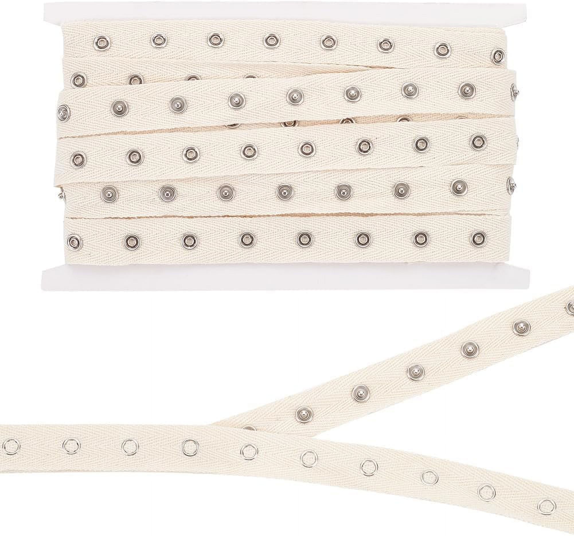 5 Yards/4.6m Metal Snap Tape for Sewing Beige Snap Button Tape Ribbon 0 ...