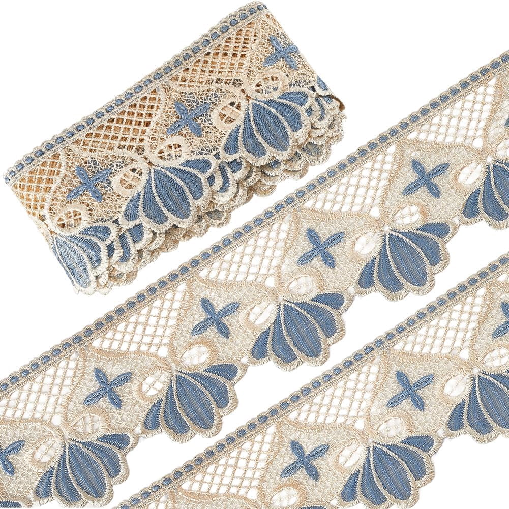 5 Yards×4 Inch Europe Lace Ribbon Crown Embroidered Lace Ribbon Venice ...