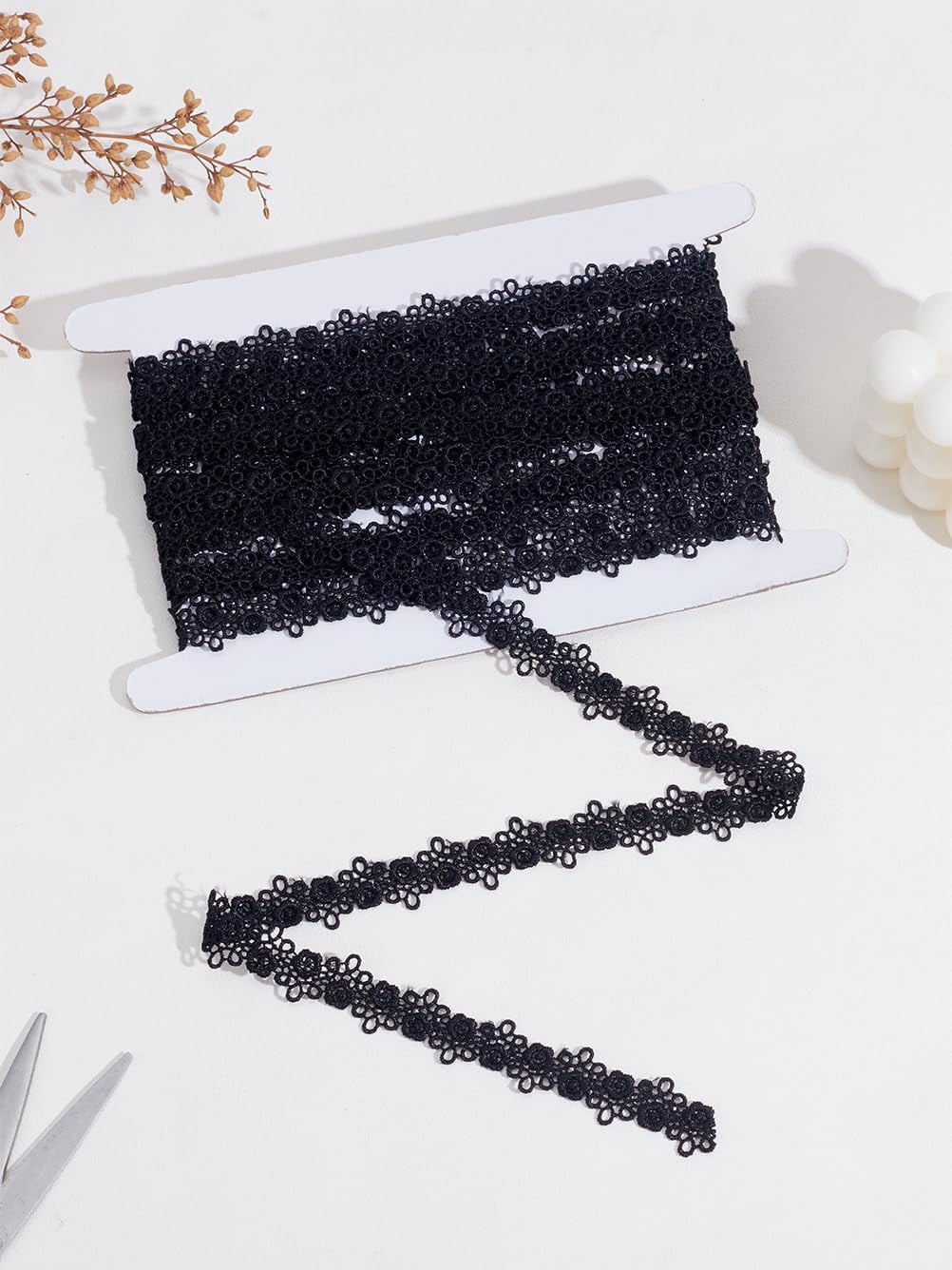 5 Yards 5/8 inch(16mm) Flower Polyester Lace Trim Embroidery Ancient ...