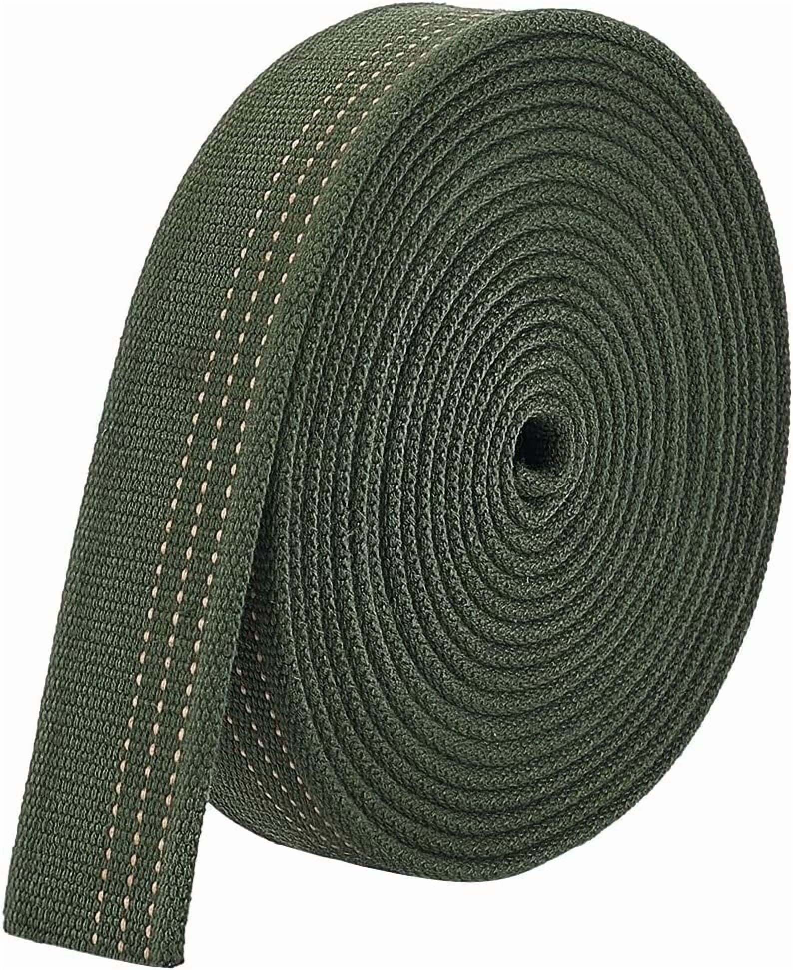 5 Yards Dark Olive Green Heavy Polycotton Webbing 1-3/8 Inch High ...