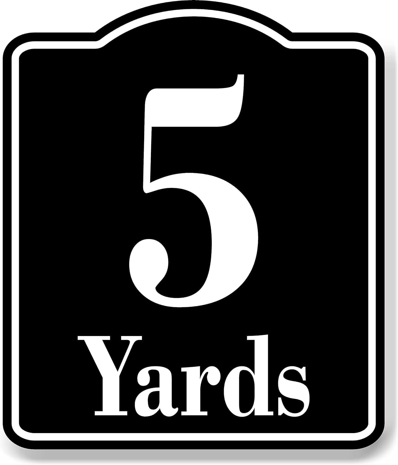 5 Yards Distance Marker Running Race 5k Marathon BLACK Aluminum ...