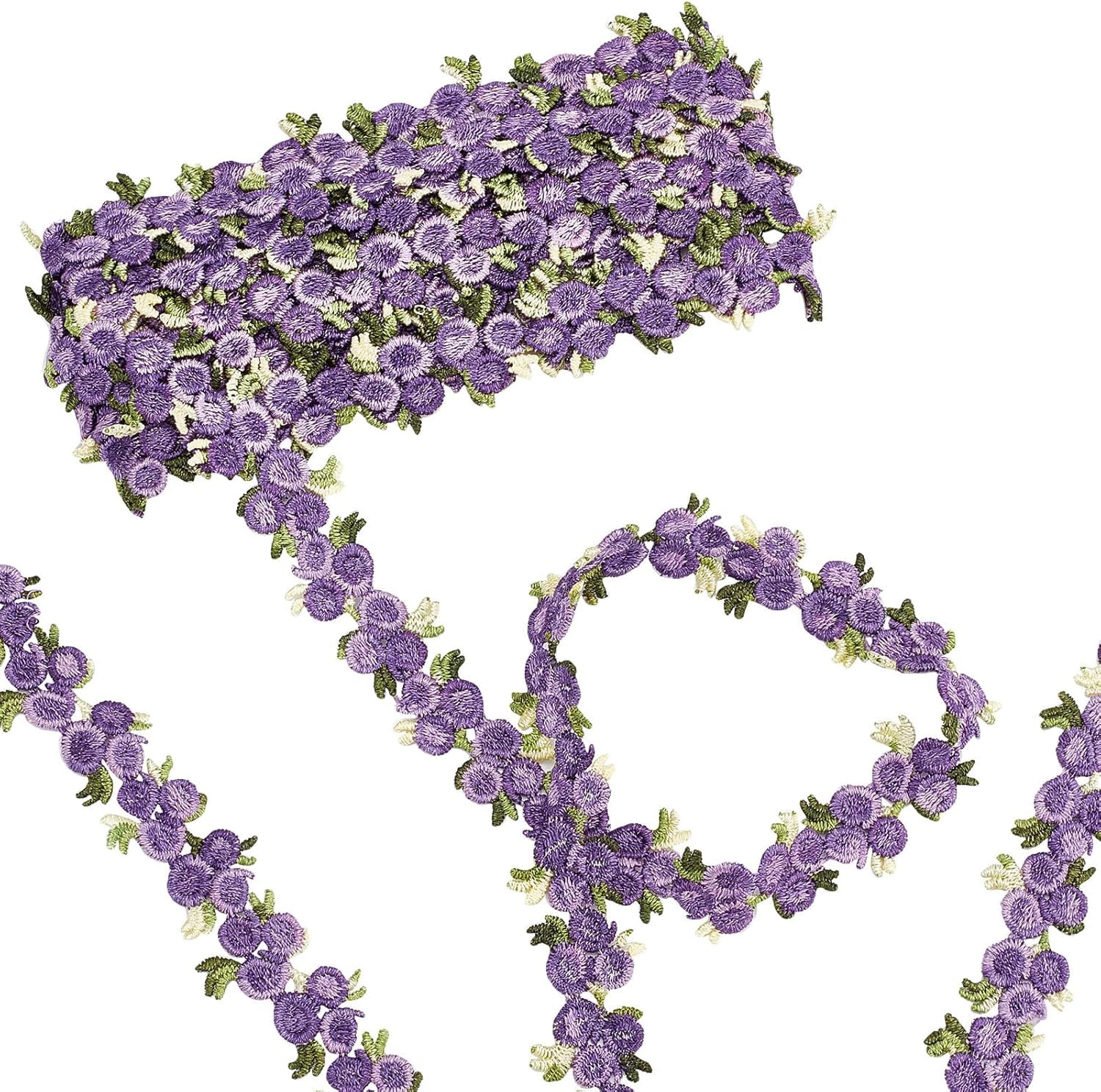 5 Yards Flower Trim Ribbon Floral DIY Lace Applique Sewing Craft Lace ...