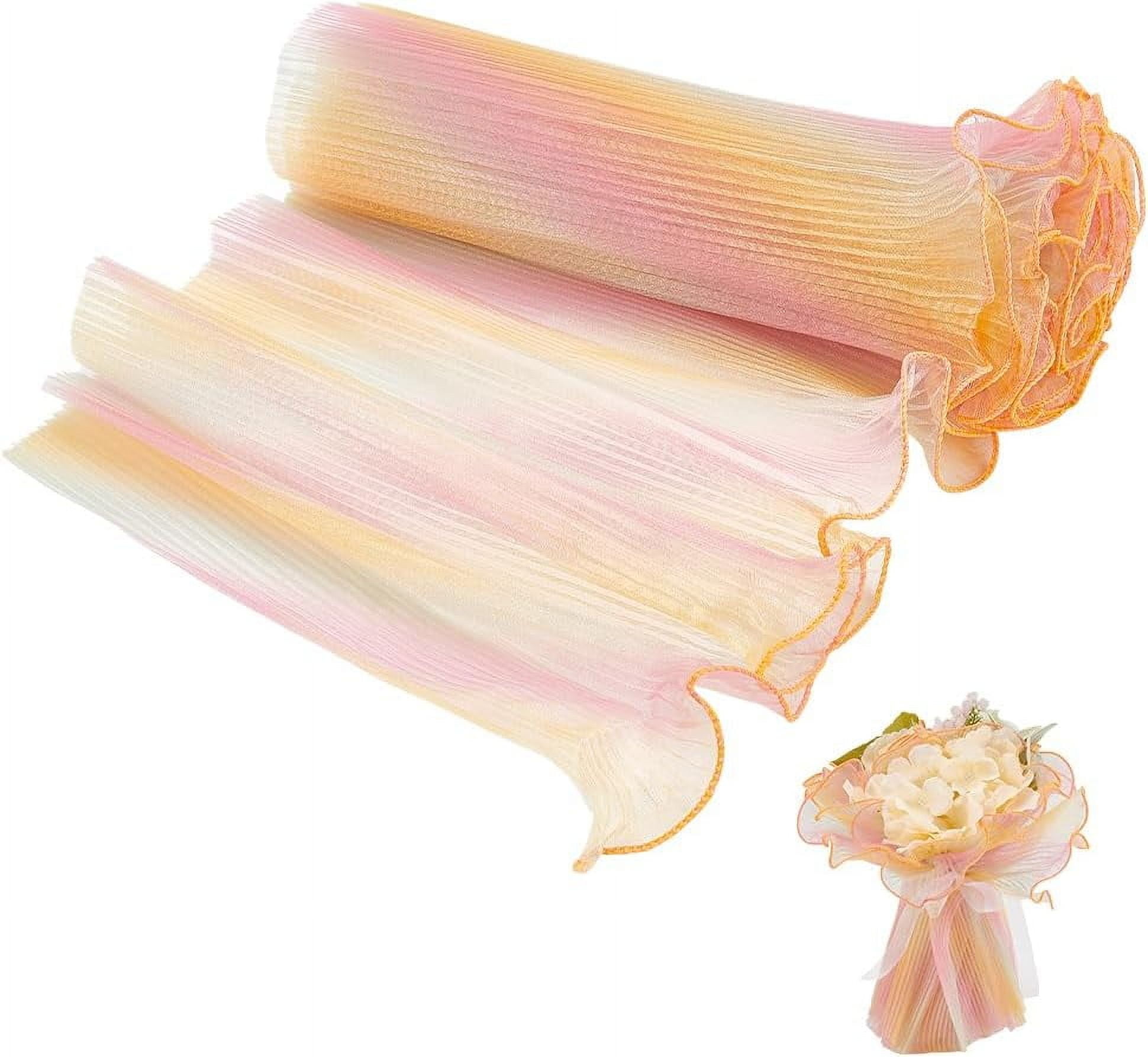 5 Yards Flower Wrapping Mesh Paper Colorful Bouquet Wrapping Yarn ...