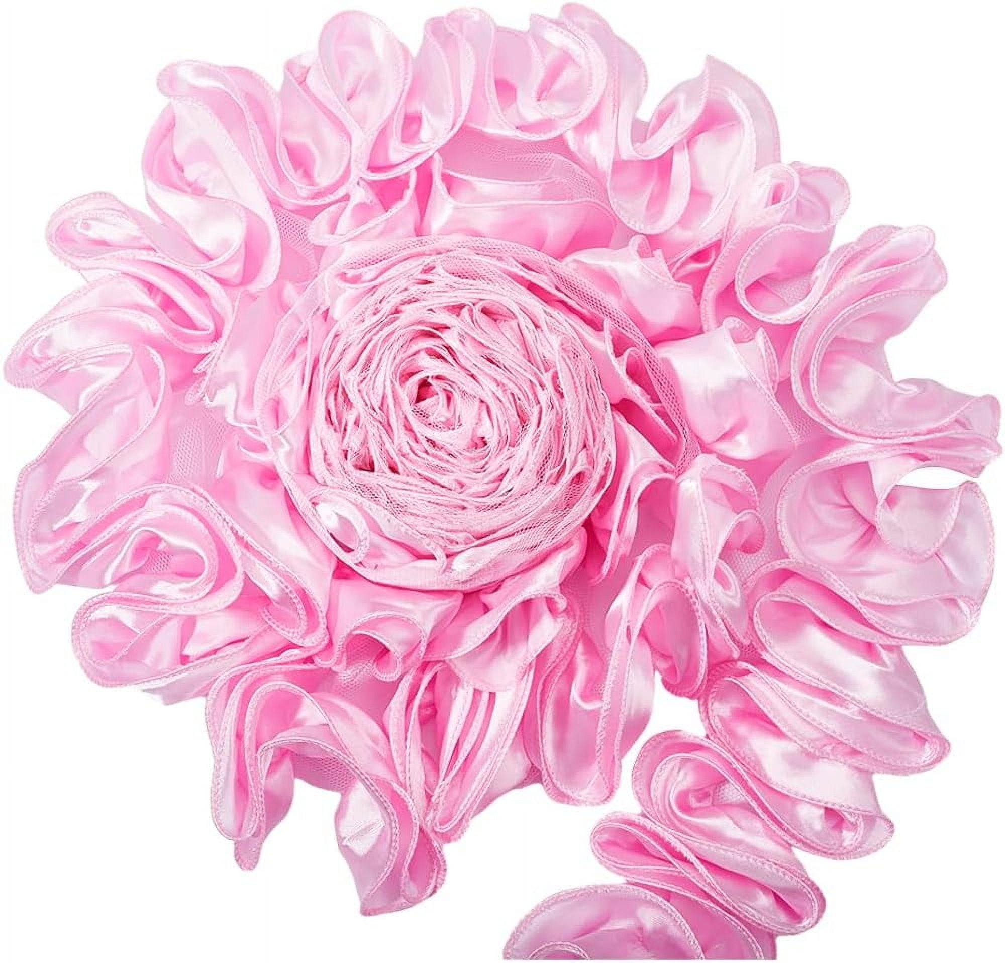 5 Yards Gathered Satin Lace Ruffle Ribbon 3D Pleated Chiffon Edge Trim ...