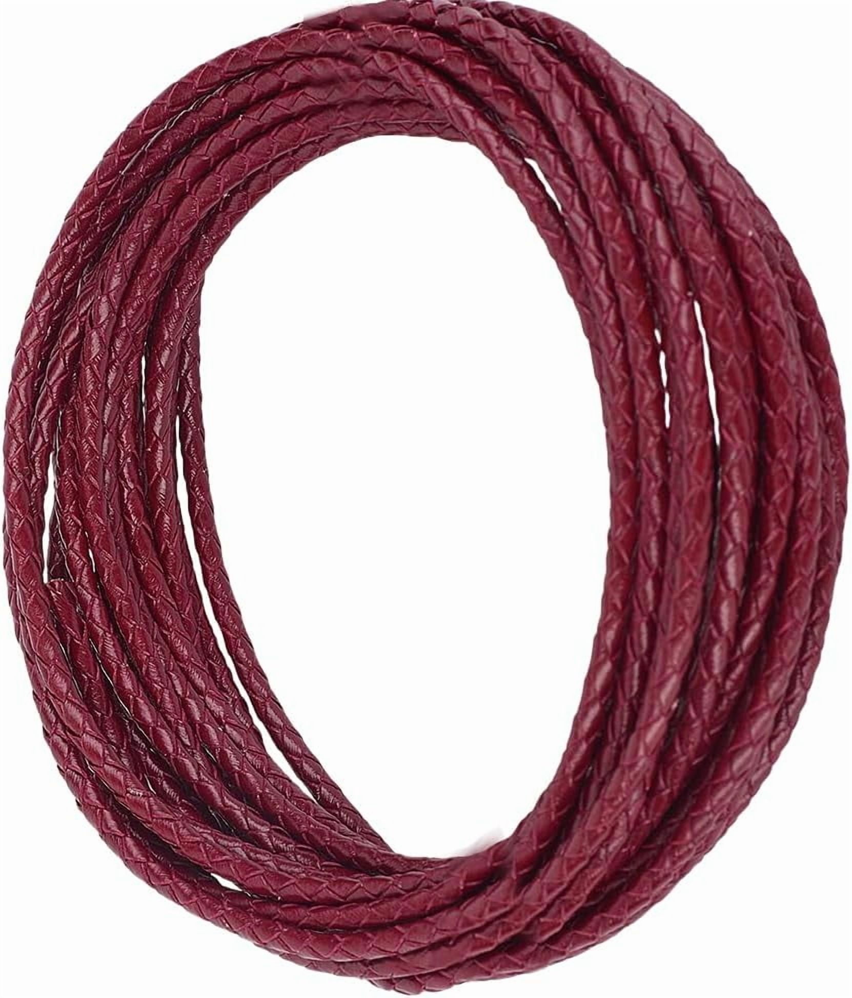 5 Yards Genuine Leather Cord Lace String Rope for Jewelry Making Round ...