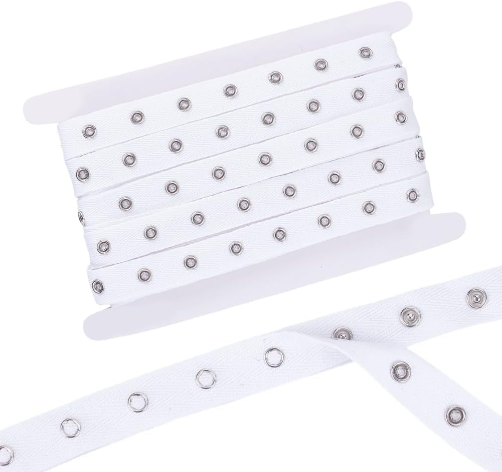 5 Yards Metal Snap Button Tape Ribbon White Sewing Snap Tape Snap ...