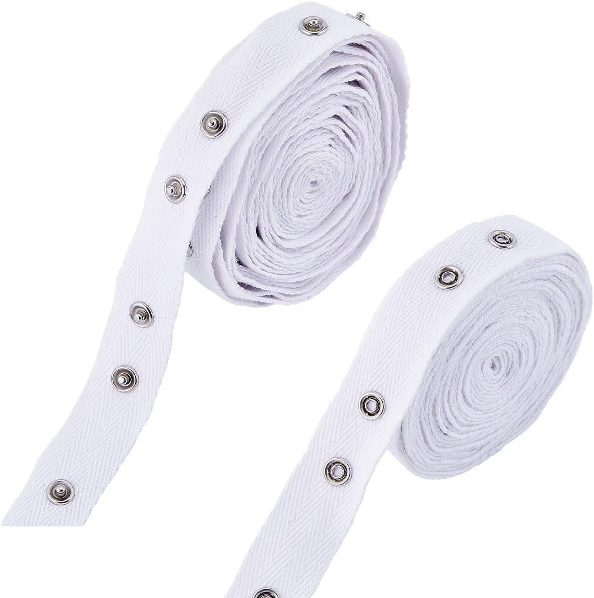 5 Yards Metal Snap Tape White Sewing Tape Snaps Button Trim Sets Soft Cloth Sewing Fastener ...