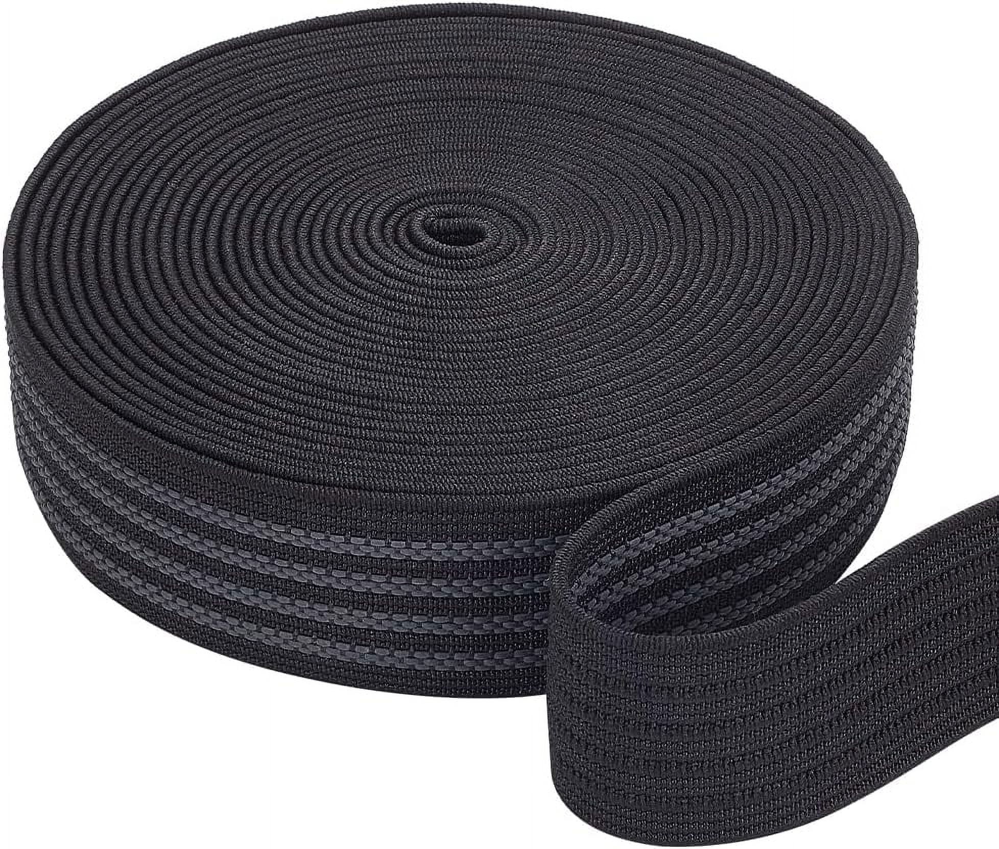5 Yards Non-Slip Elastic Band Black Elastic Band with Gripping Rubber 1 ...