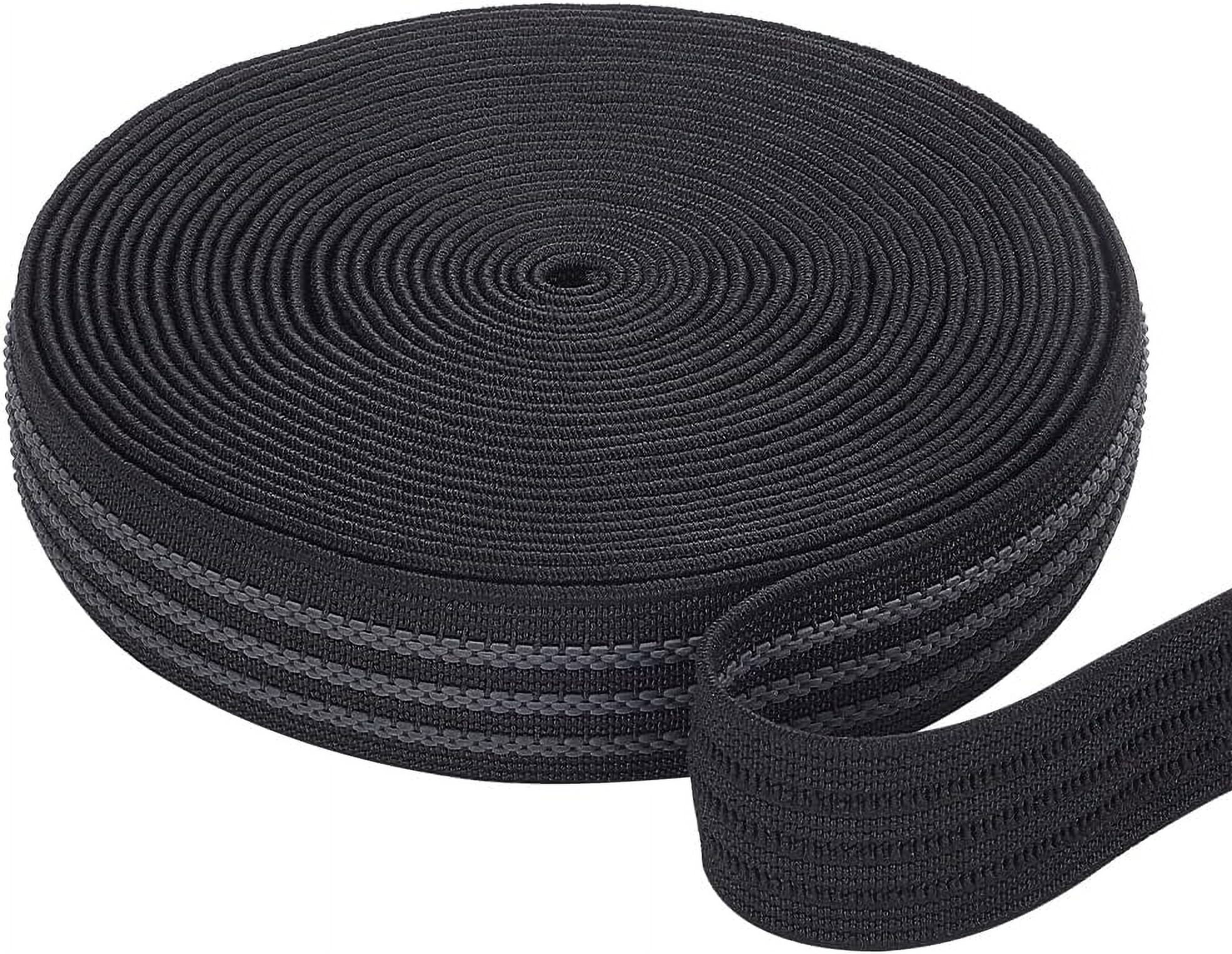 5 Yards Non-Slip Elastic Band Black Elastic Band with Gripping Rubber 0 ...