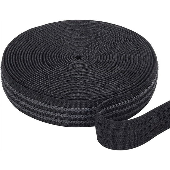 5 Yards Non-Slip Elastic Band Black Elastic Band with Gripping Rubber 0 ...