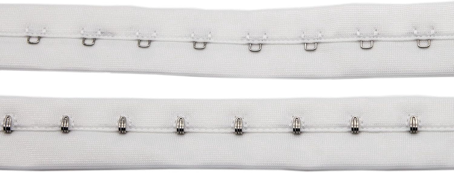 5 Yards Pair Single Hook and Eye Tape Trim for Sewing Quilting Corset ...