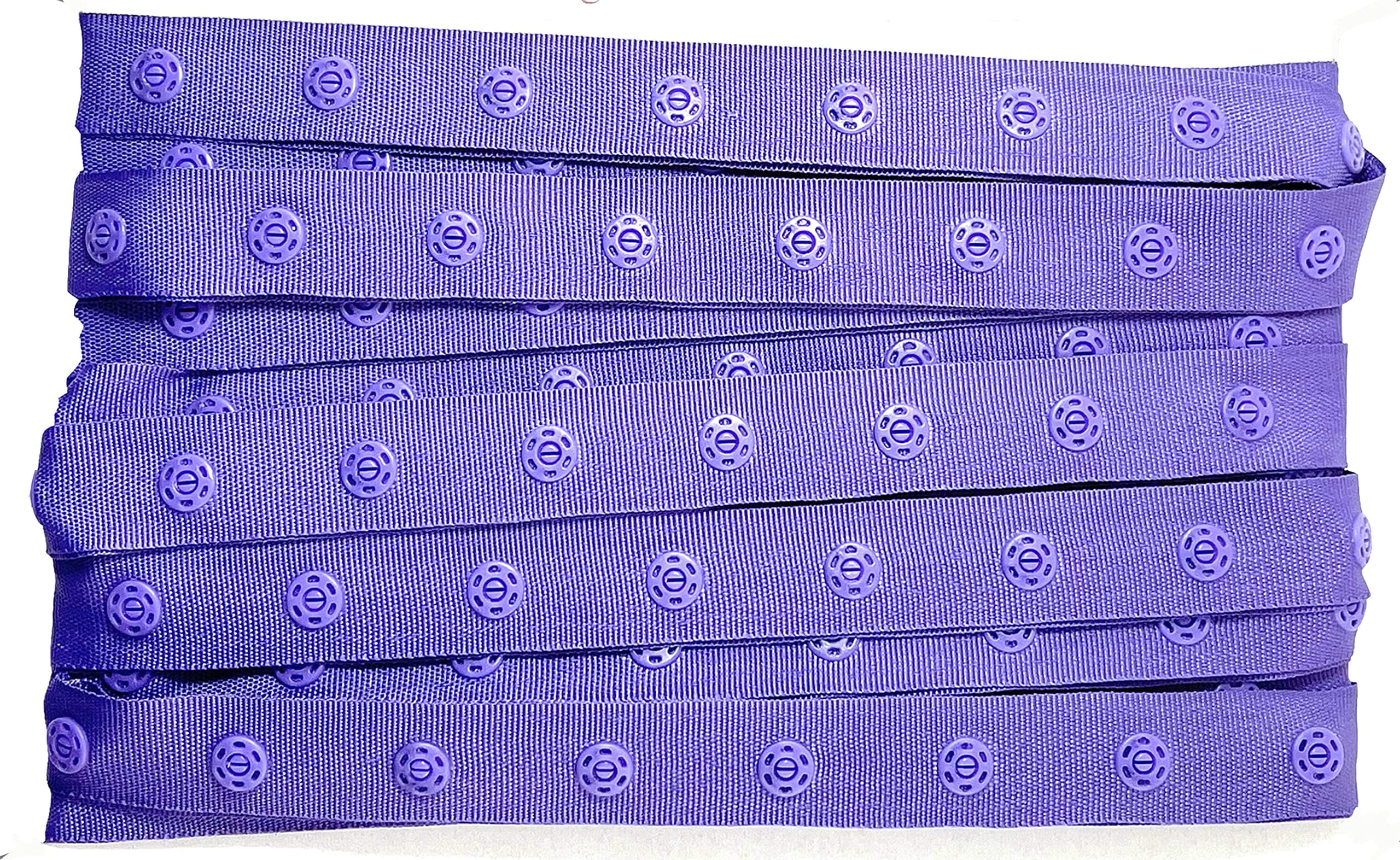 5 Yards Plastic Snap Button Polyester Tape Ribbon Hook & Eye Zipper ...