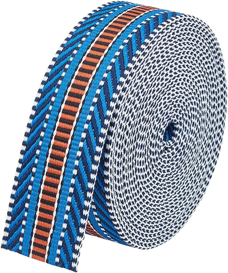 5 Yards Polyester Jacquard Stripe Ribbons 1-1/2 inch Wide Jacquard ...