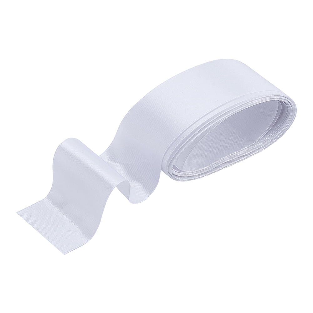 5 Yards Single Face Satin Ribbon Polyester Ribbon White 2 inch(50mm ...