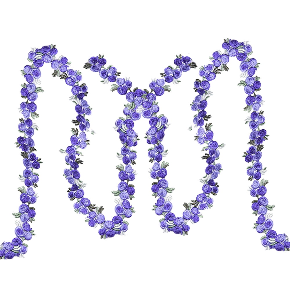 5 Yards Small Deep Rose Red Flowers DIY Lace Applique Sewing Craft Lace ...