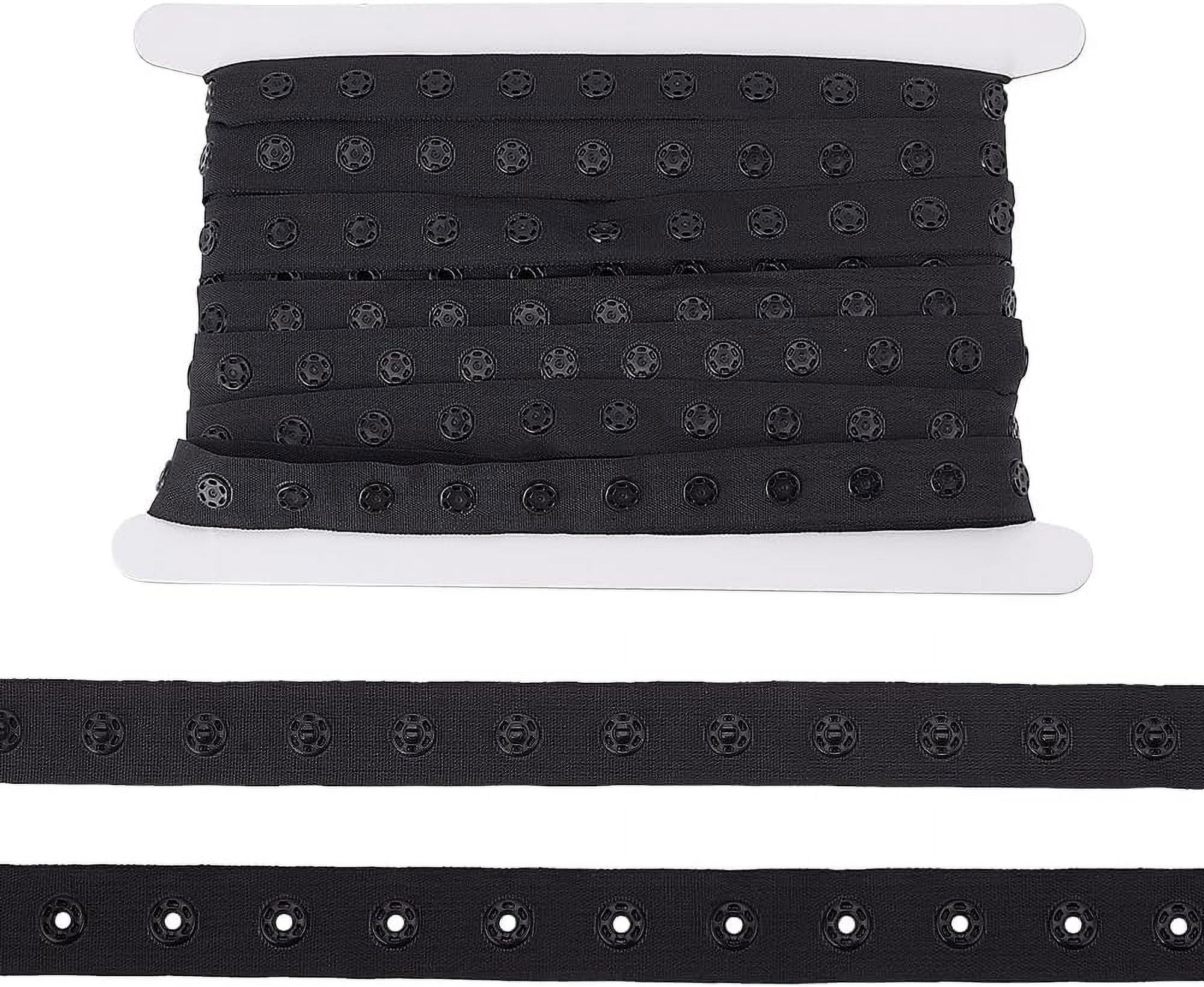 5 Yards Snap Button Tape 0.7inch Wide Black Sewing Snap Fastener Tape ...