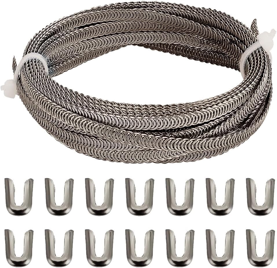 5 Yards Spiral Metal Boning Flat Steel Corset Boning Precut with 14Pcs ...