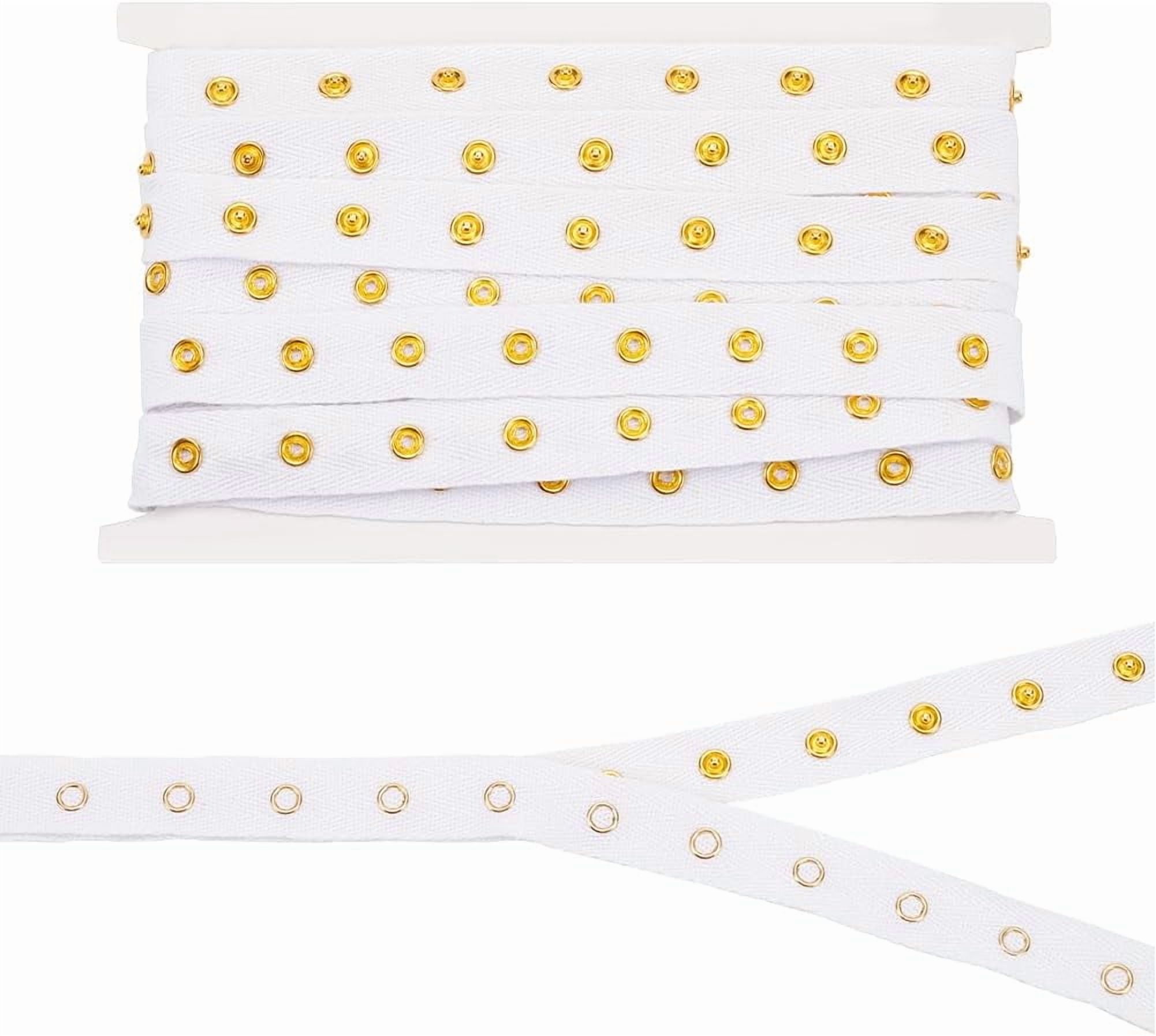 5 Yards White Metal Snap Button Tape Trim 3/4 inch Sewing Snap Fastener ...