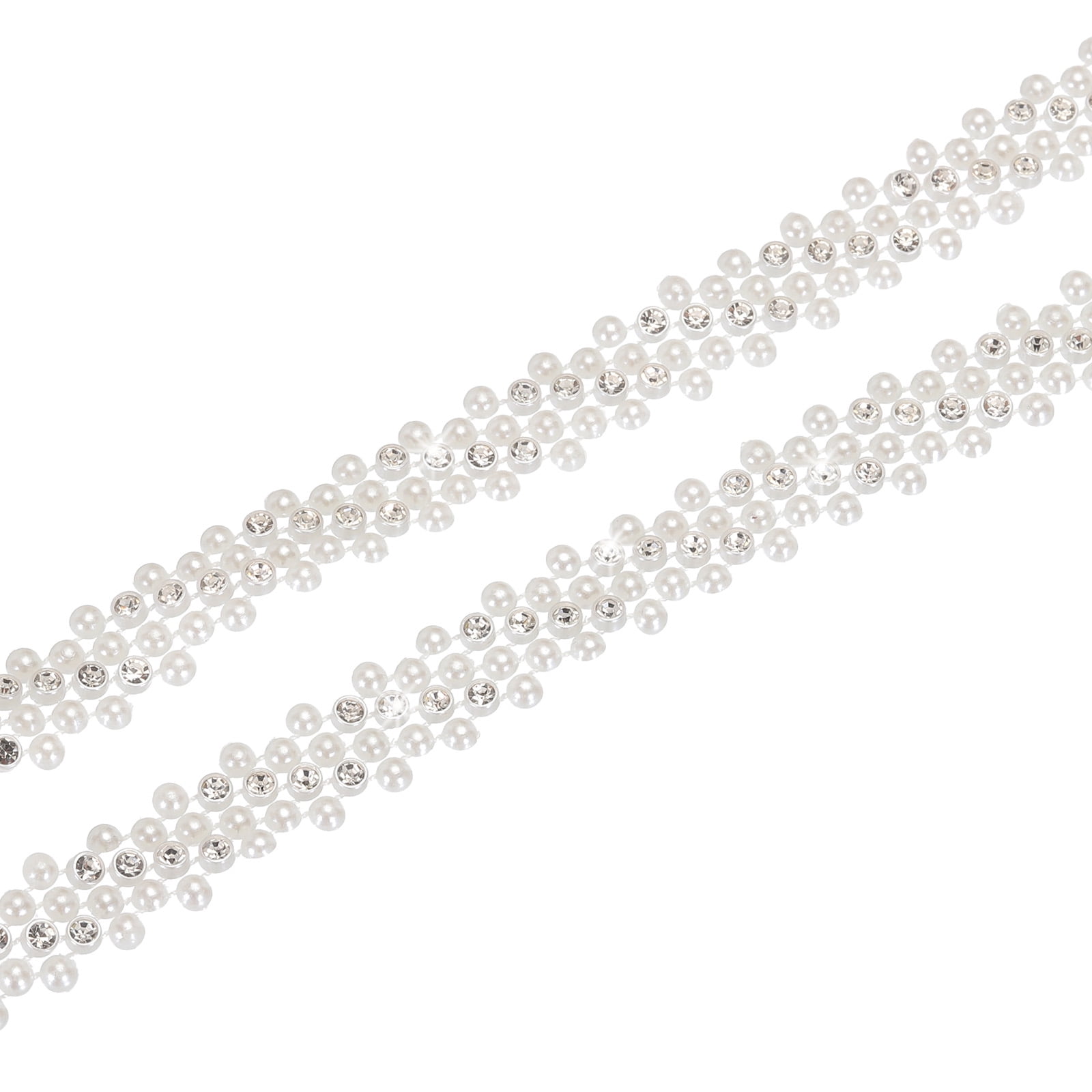 5 Yards of Flatback Pearl Applique Banding with Diamond Inlay Pearl ...