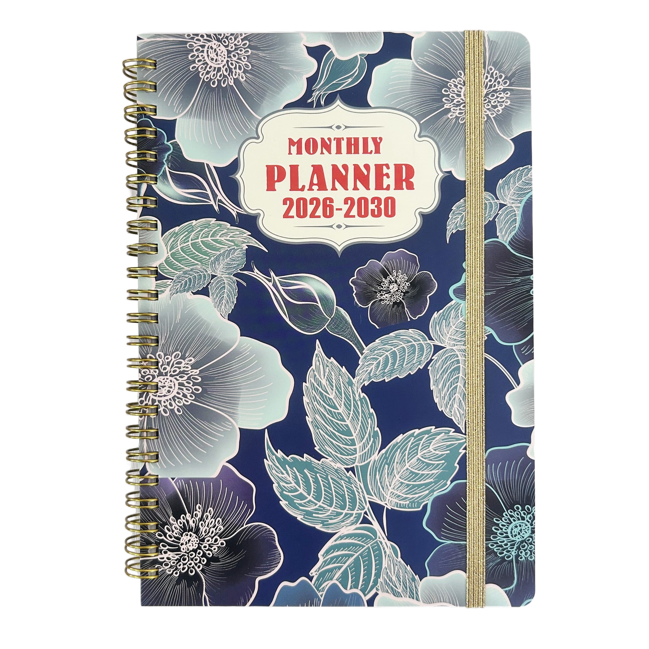 5-Year Family Planner (2026-2030) Elegant Floral & Abstract Design ...