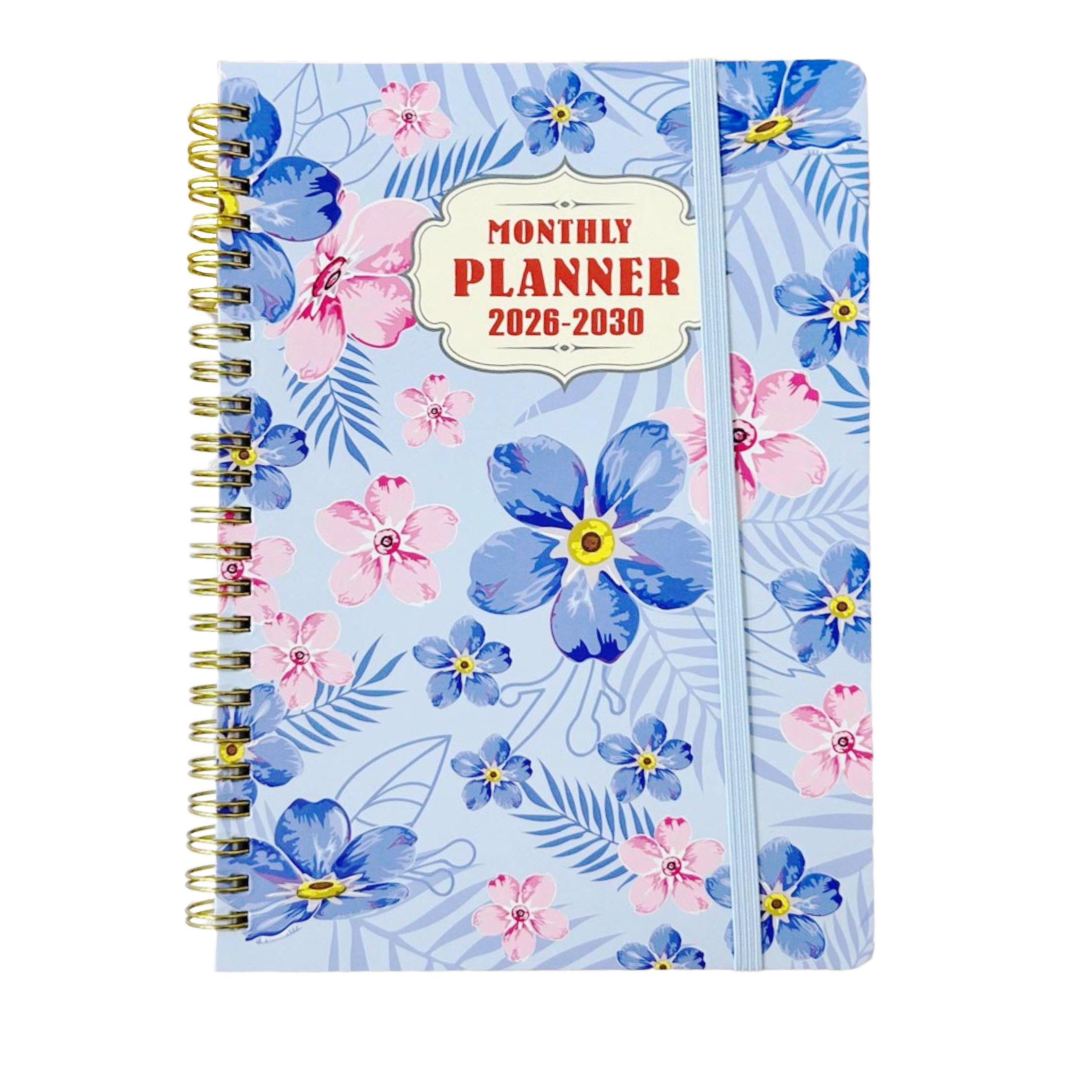 5-Year Family Planner (2026-2030) Elegant Floral & Abstract Design ...