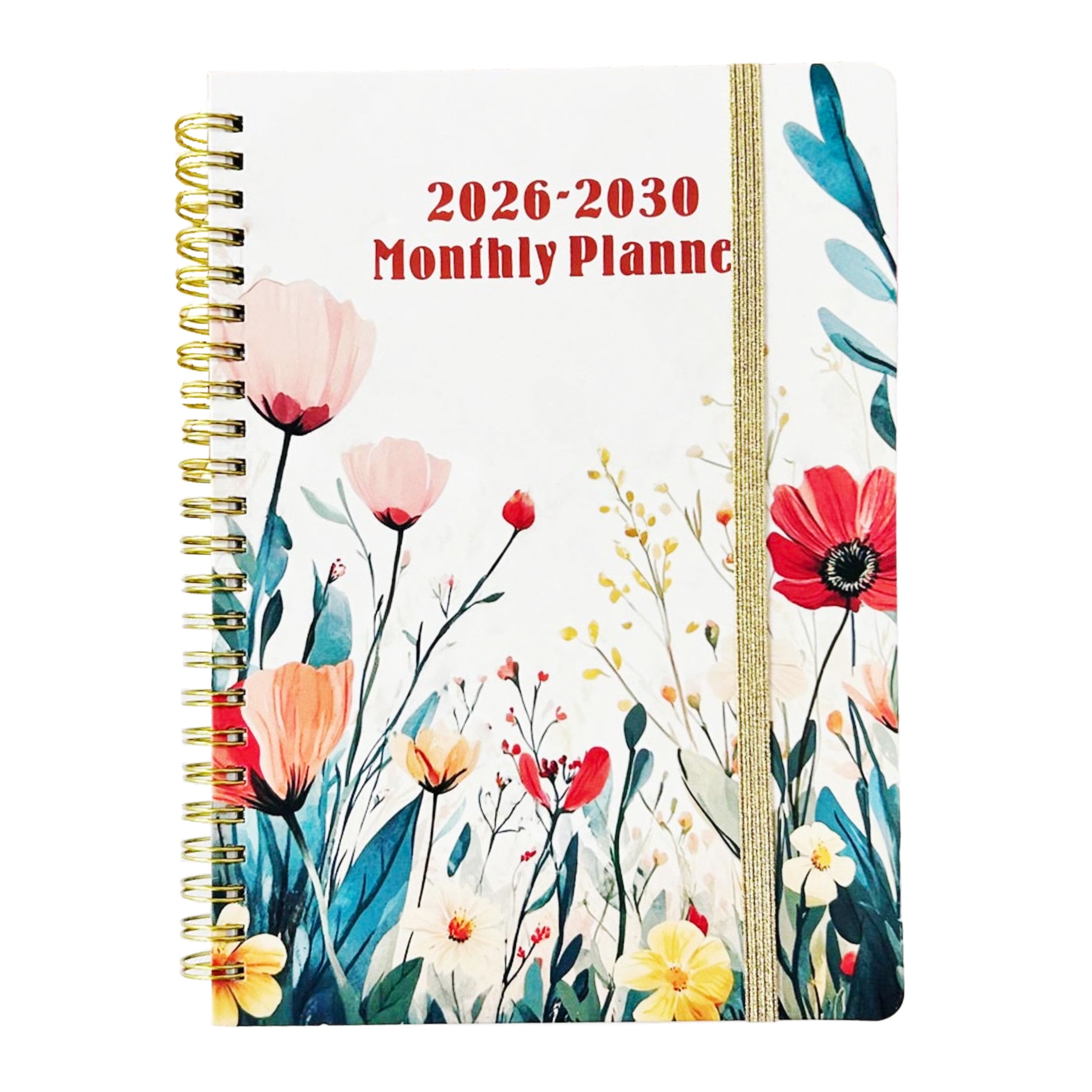 5-Year Family Planner (2026-2030) Elegant Floral & Abstract Design ...