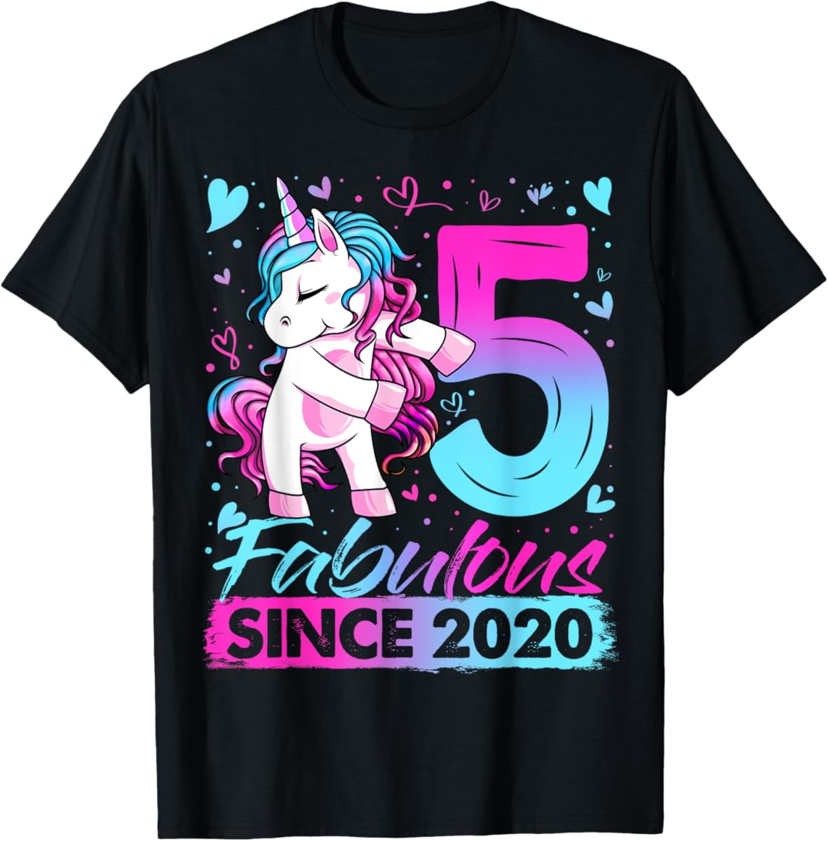 5 Year Old Unicorn Gifts For Girls 5Th Birthday Party Unisex T-Shirt S ...