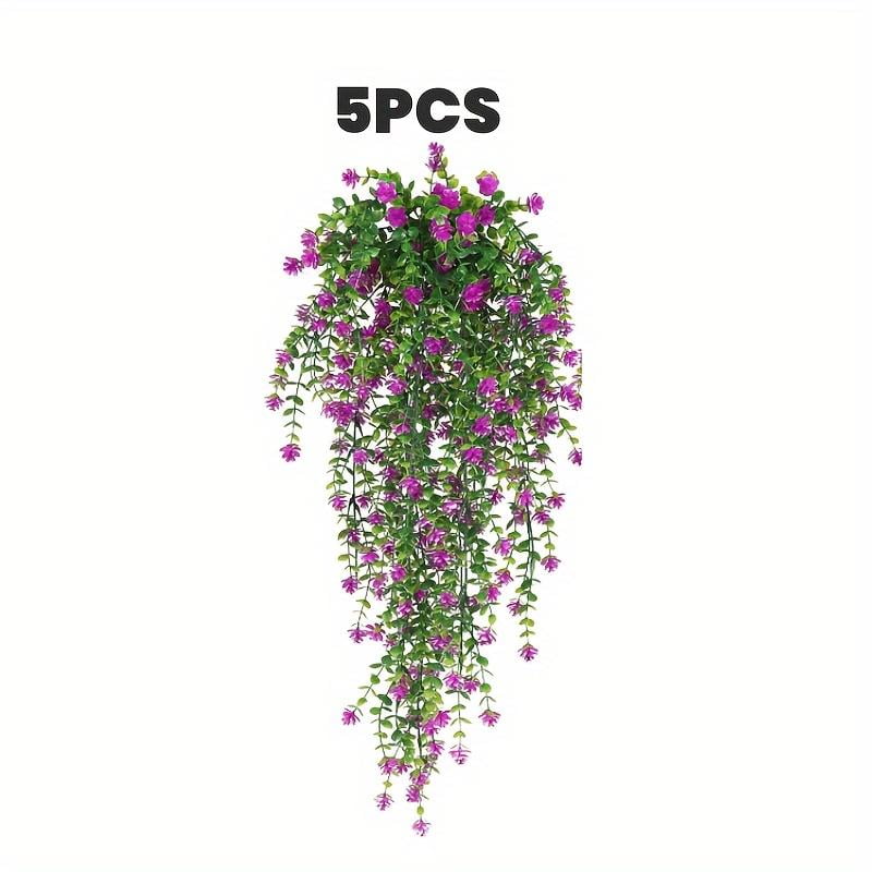 5 bundles Artificial Hanging Flowers, Hanging Plants Flower Bouquet ...