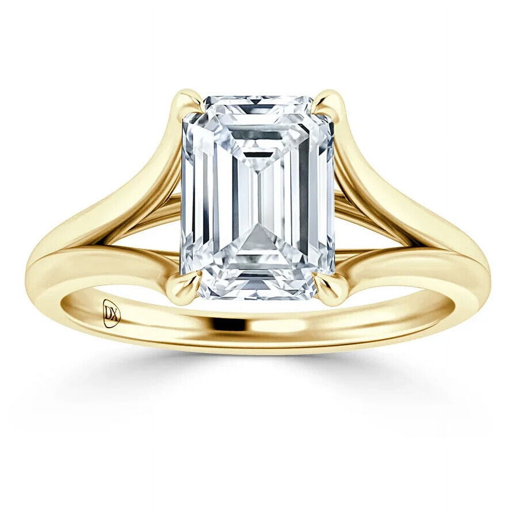 5 carat lab grown diamond ring emerald cut engagement wedding ...