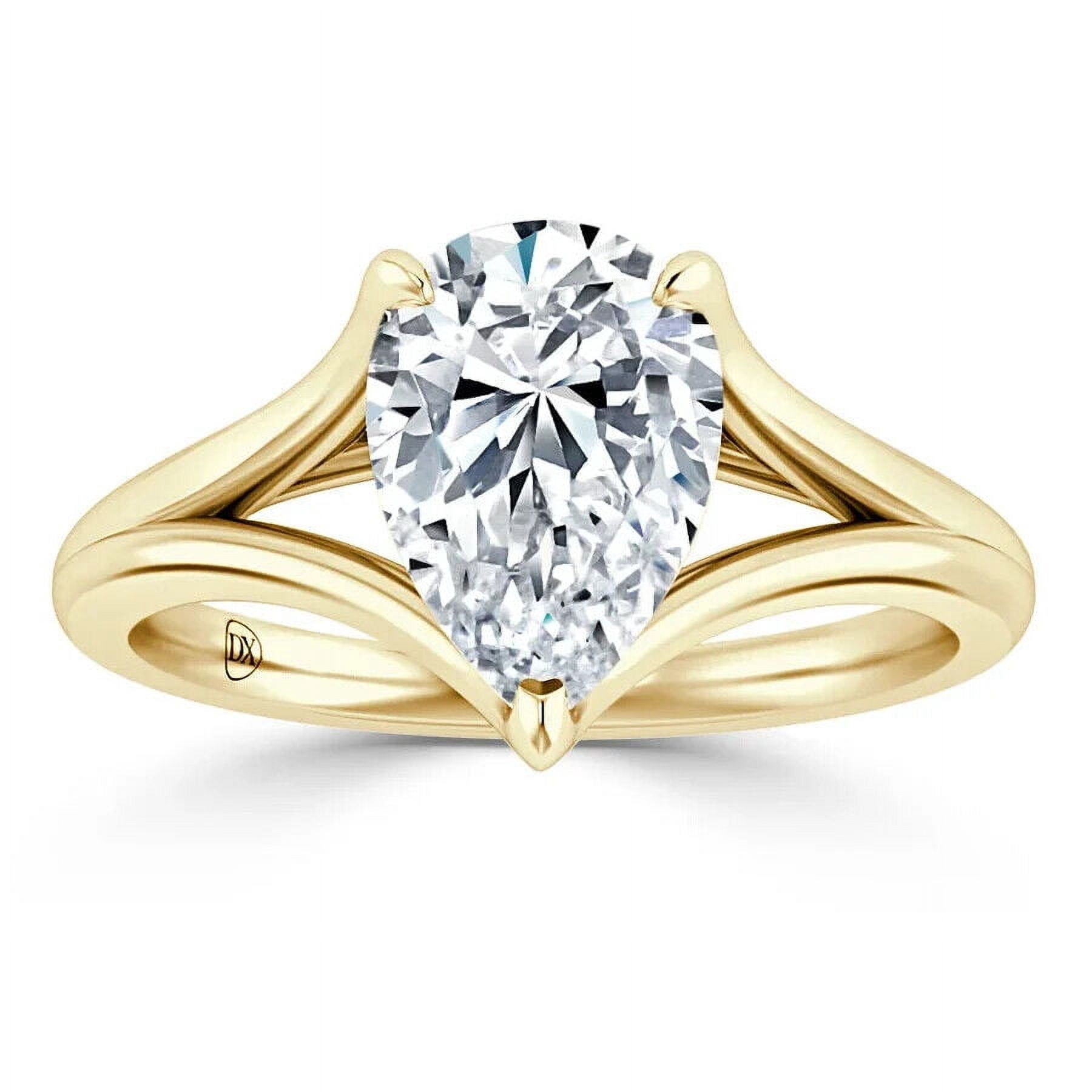 5 carat lab grown diamond ring pear cut engagement wedding anniversary ...