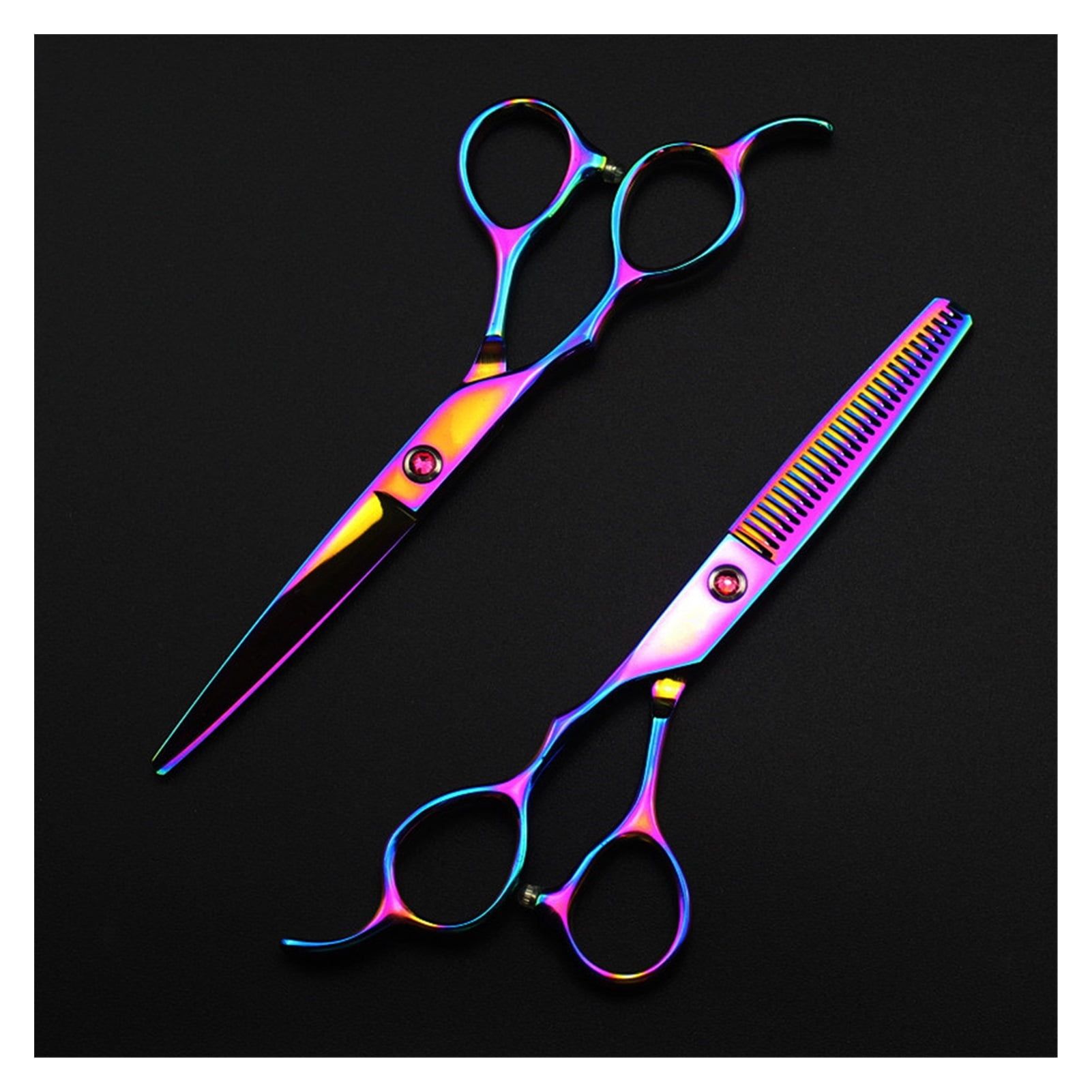 5-color Professional Left-handed Barber Scissors, 6-inch Barber ...