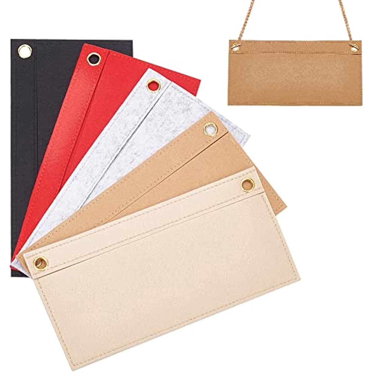 5 colors felt purse organizer insert handbag organizer inside crossbody ...