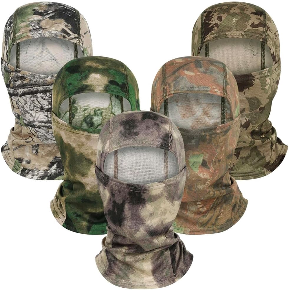 5 count Camo Balaclava Ski Face_Mask Full Face_Mask Windproof UV ...