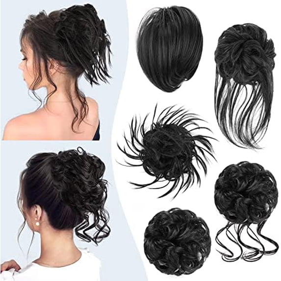 5 count Hair Bun Hairpiece Tousled Updo for Women Hair Extension ...