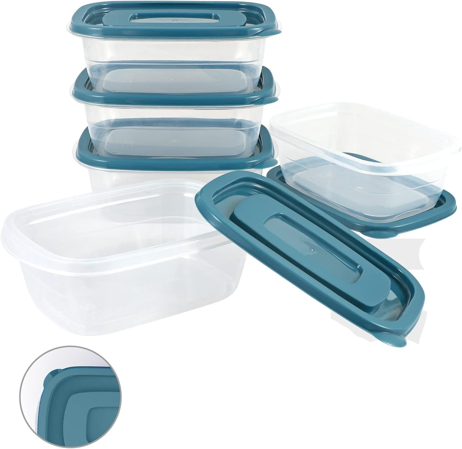 5 count Small Storage Containers,Freezer Microwave safe, Container Sets ...
