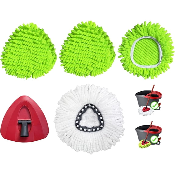 5 count Spin Mop Replacement Compatible with Ocedar EasyWring 1-Tank ...