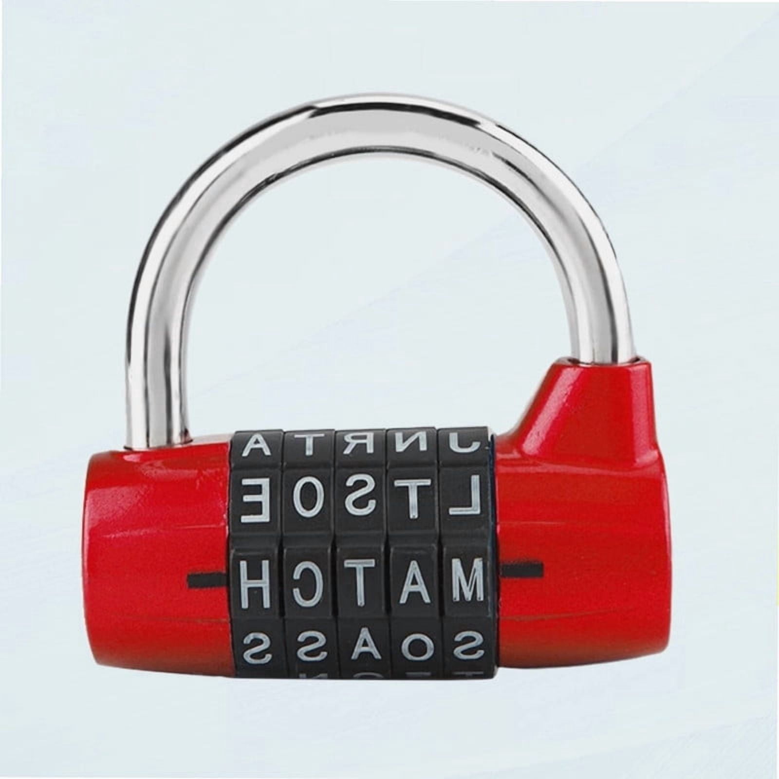 5 digit combination lock, padlock 5 letter word lock, outdoor ...