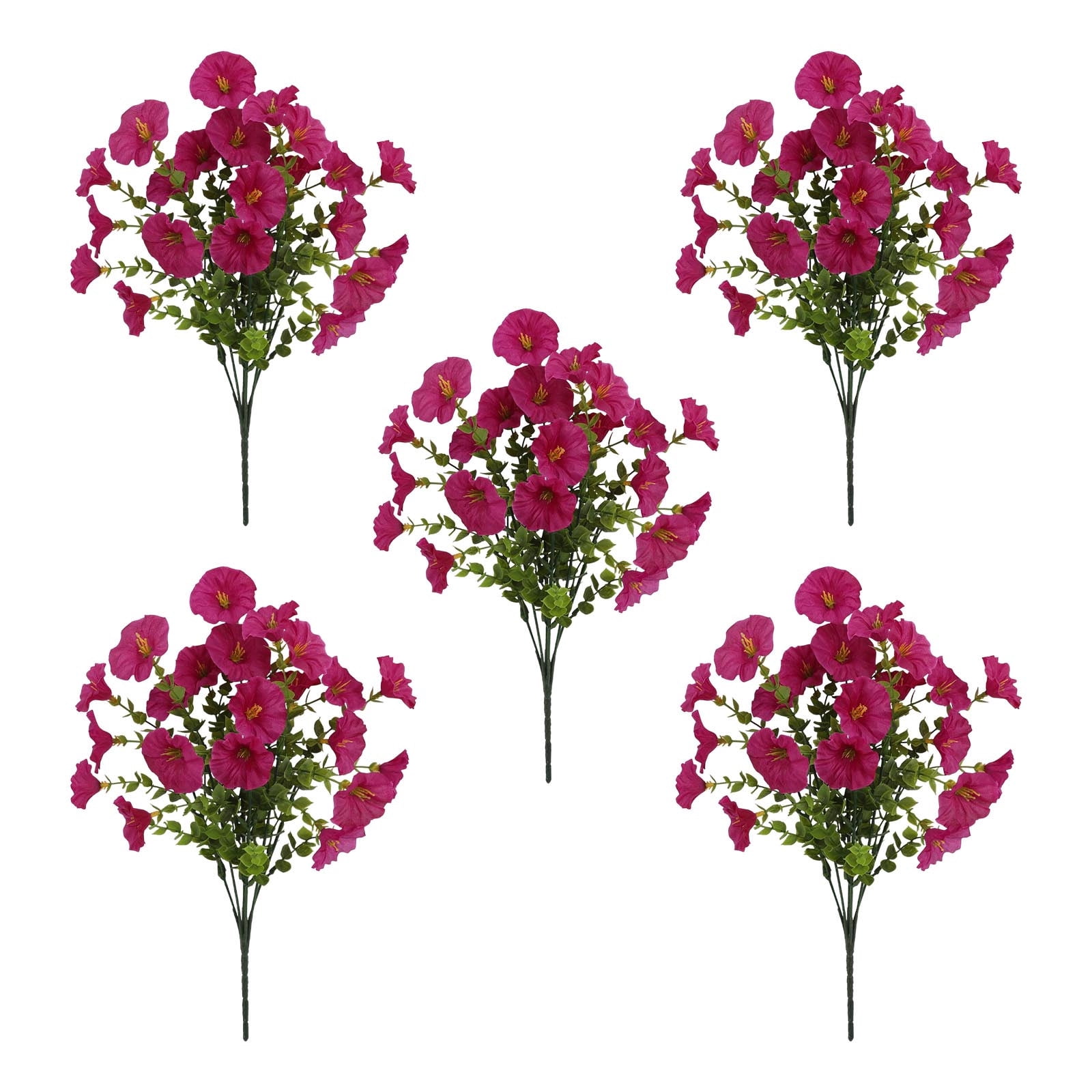 5 flores artificiales realistas para exteriores, ideales para ...