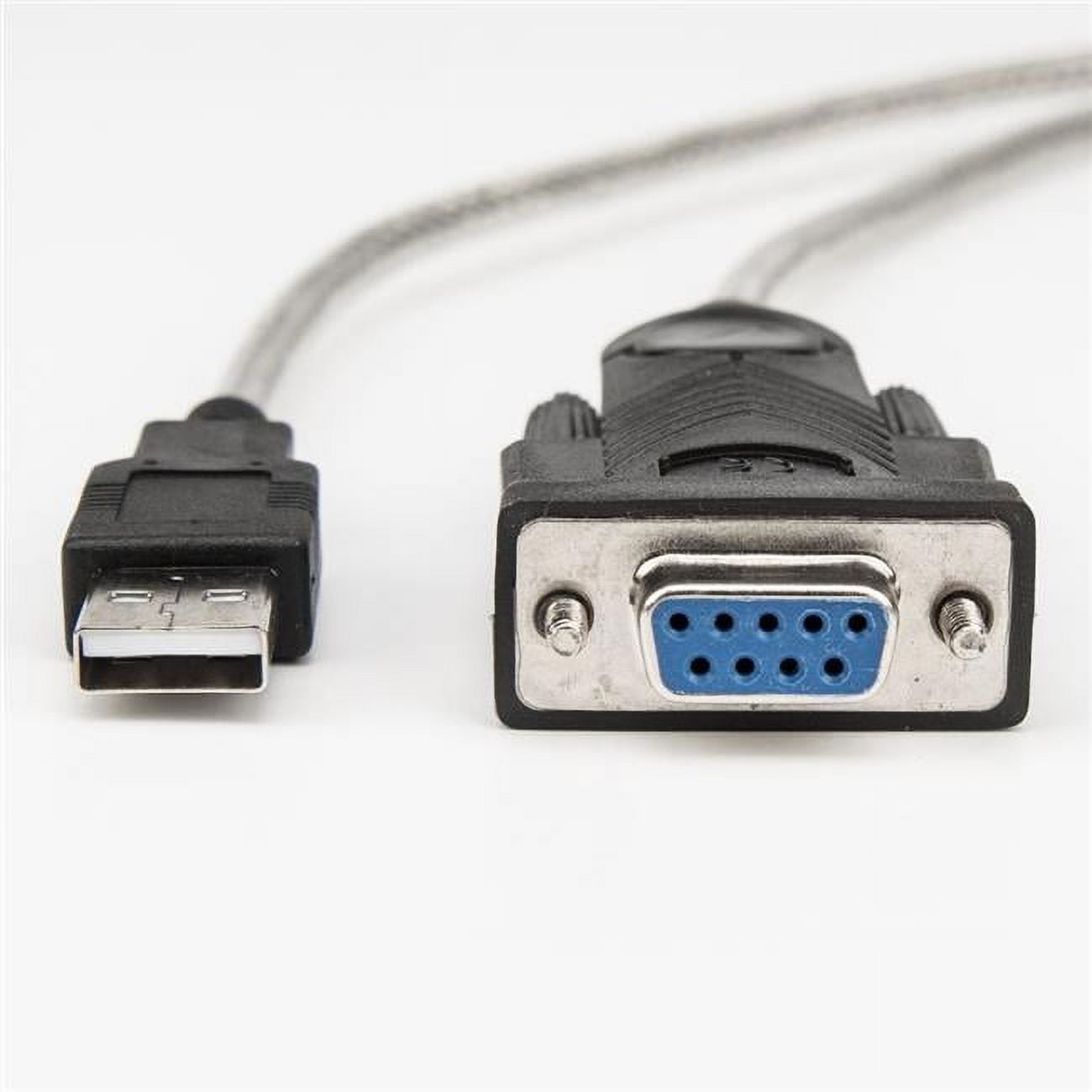 5 ft. 1 Port USB to Null Modem RS232 DB9 Serial DCE Adapter Cable with ...