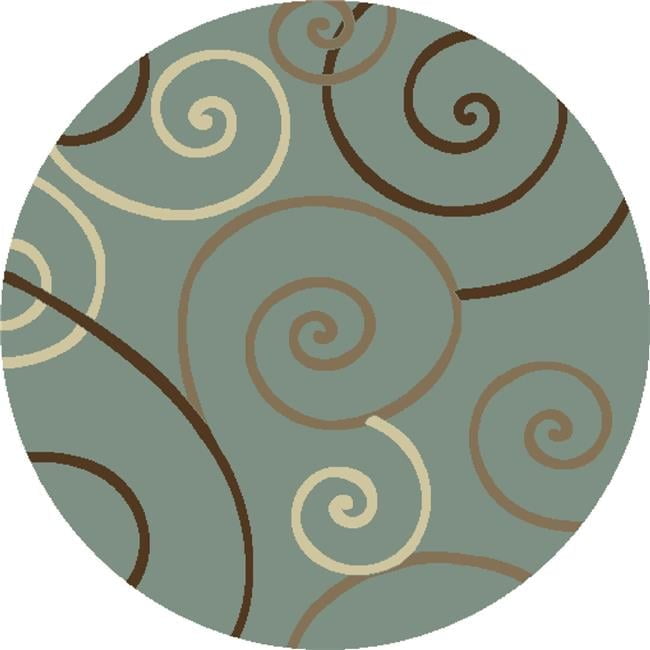 5 ft. 3 in. Chester Scroll - Round, Blue - Walmart.com