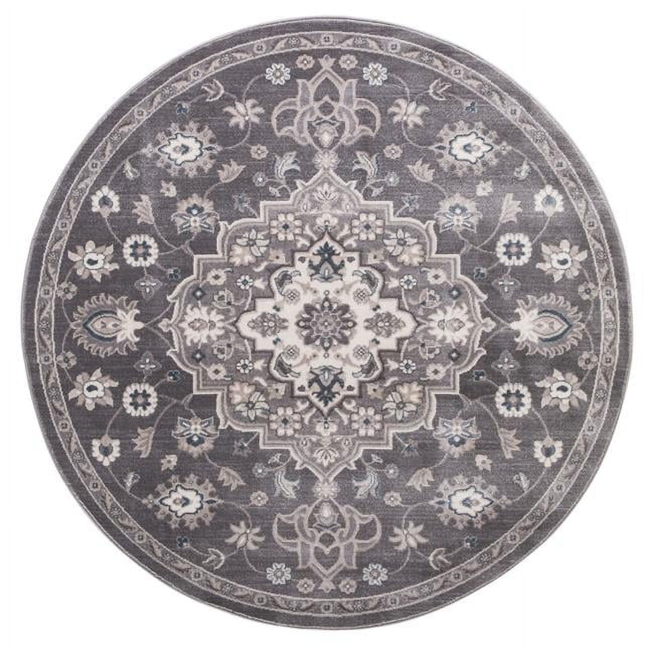 5 ft. 3 in. Lara Center Medallion Round - Grey - Walmart.com