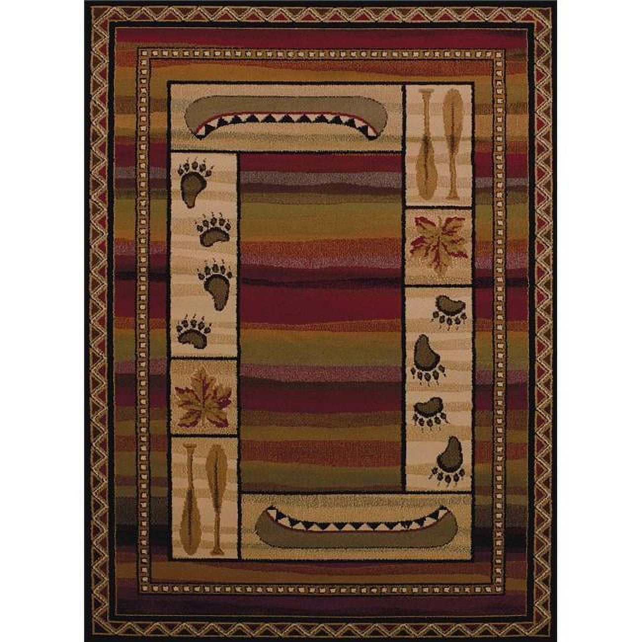 5 ft. 3 in. x 7 ft. 2 in. Affinity Canoe Sunset Area Rug, Lodge ...