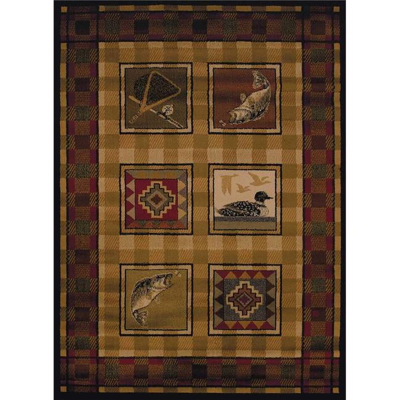 5 ft. 3 in. x 7 ft. 2 in. Affinity Stamp Area Rug - Lodge - Walmart.com