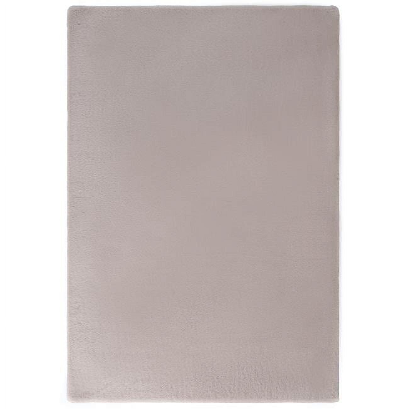 5 ft. 3 in. x 7 ft. 2 in. Faux Rabbit Fur Lulia Rectangle Machine Made ...